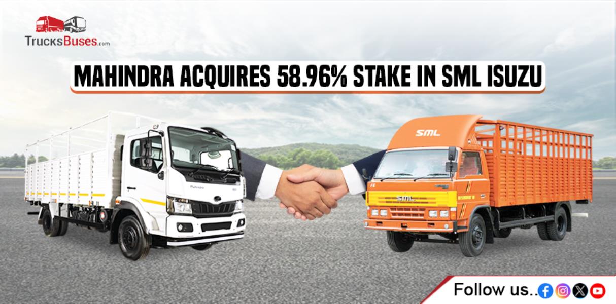 Mahindra to Acquire Stake in SML Isuzu to Boost Truck Business ...