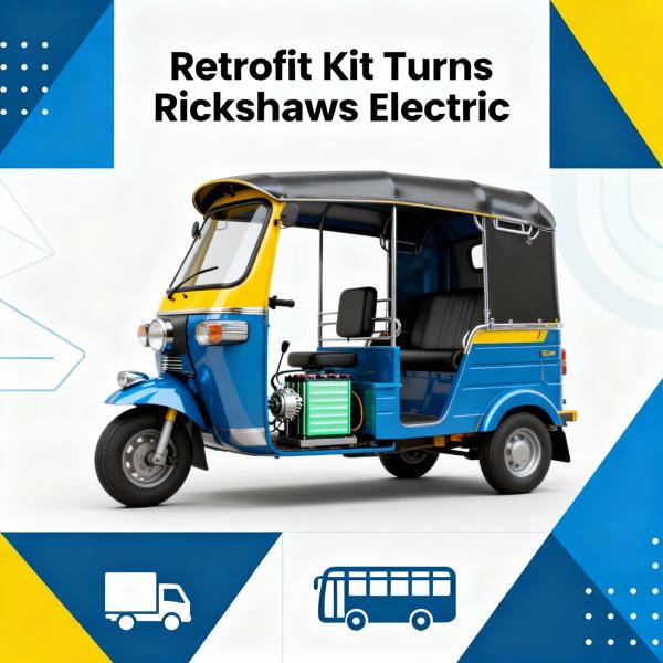 Retrofit Kit Turns Rickshaws Electric| TrucksBuses.com