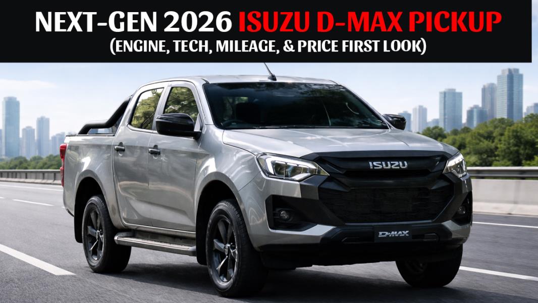 Next-Gen 2026 Isuzu D-MAX Pickup: Engine, Tech, Mileage, and Price ...